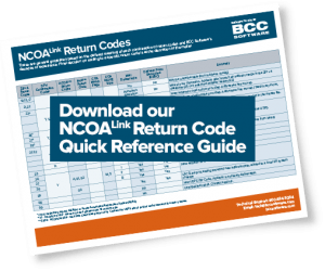 NCOALink With FSP & LSP Processing, NCOA Return Codes