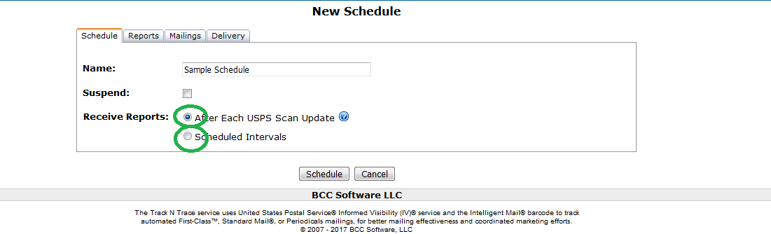 Setting Up Schedules in BCC Software’s Track N Trace® - BCC Software ...